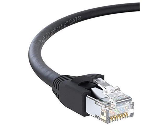 InstallerParts Ethernet Cable CAT8 Cable (10 Pack) 0.5 FT - Black ...