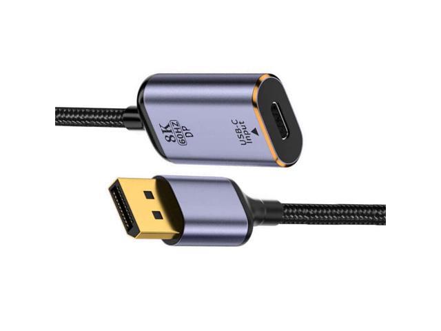 cablecc USB-C Type C Female Source to DP 1.4 Displayport Sink HDTV ...