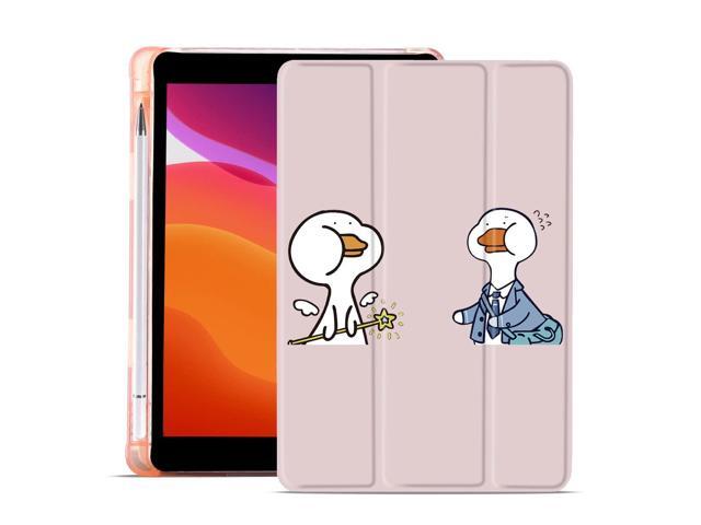 MAYCARI Cartoon Duck Case for iPad Air5/Air4 with Pencil Holder, Cute ...