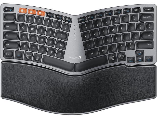 ProtoArc Wireless Ergonomic Keyboard, EK04 Mini Compact Ergo Keyboard ...