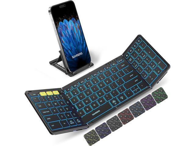 Samsers Foldable Bluetooth Keyboard with Numeric Keypad, Full-Size ...