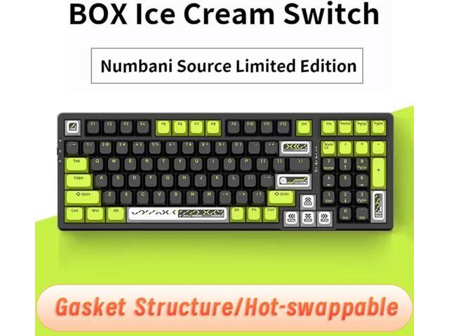 V98 PRO Mechanical Keyboard, Green and Black Color Combination, Numbani ...