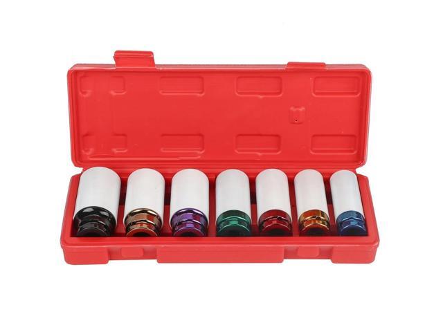 FOR Pro 7 Pcs Thin Wall Deep Socket Set 1/2"drive 17 19 21 22 23 24 ...