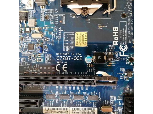 C7Z87-OCE For S Single Path Desktop PC Motherboard 4th Generation Core ...