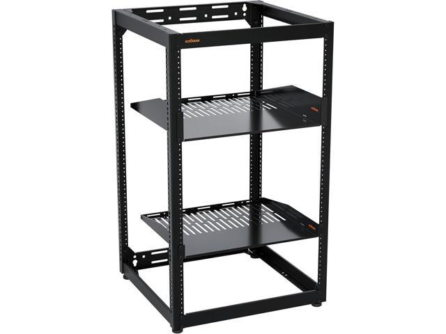 ECHOGEAR 20U Open Frame Rack for Servers & AV Gear - Wall Mountable ...