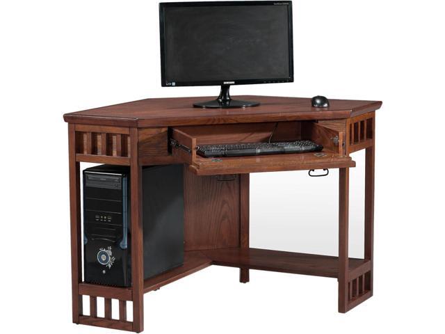 Leick Home 82430 Mission Corner Desk, Writing Computer Desk with Drop ...