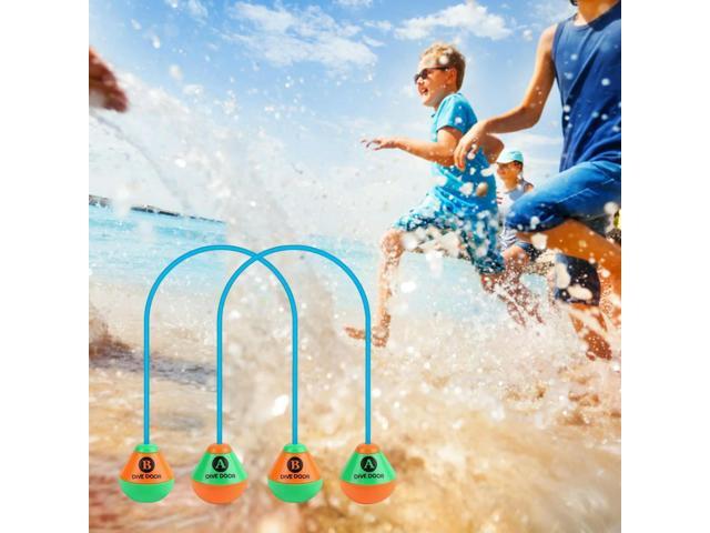 2pcs/set Through Door Diving Ring Funny Swimming Game Aids Reusable ...