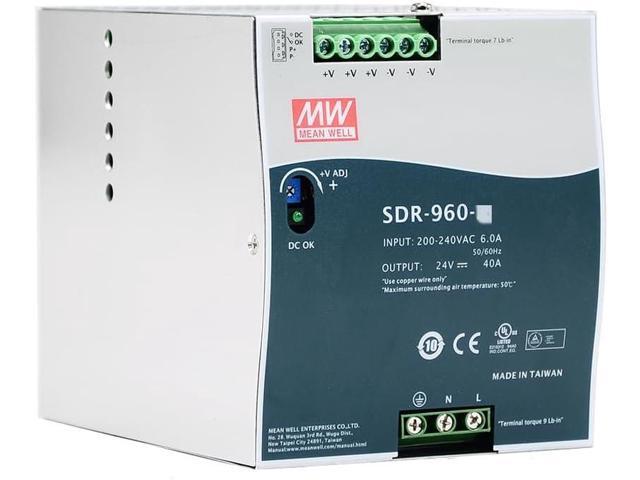 Mean Well SDR 960W 24V 40A Switching Power Supply AC-DC Single Output ...