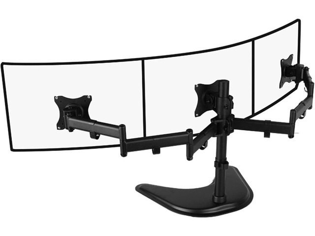 Full Motion 360 Deg Rotation Tilt Swivel Tv Mount - Three Monitor ...
