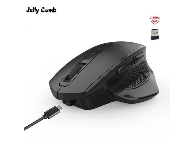 Jelly Comb Rechargeable 2.4G Wireless Gaming Mouse Ergonomic Design 6 ...