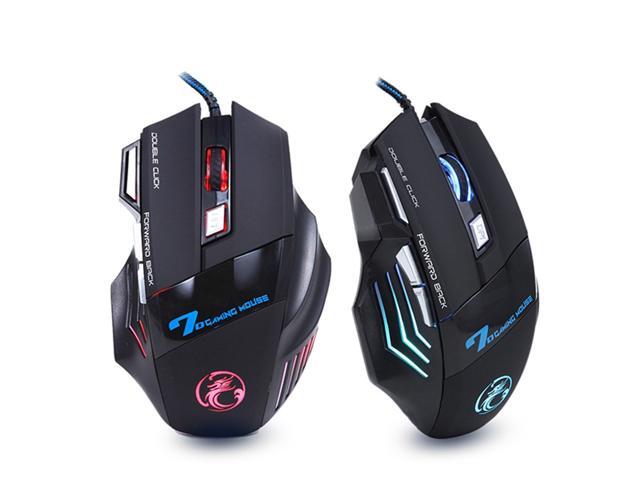 Ergonomic Wired Gaming Mouse 7 Button LED 5500 DPI USB Computer Mouse Gamer Mice X7 Silent Mause ...