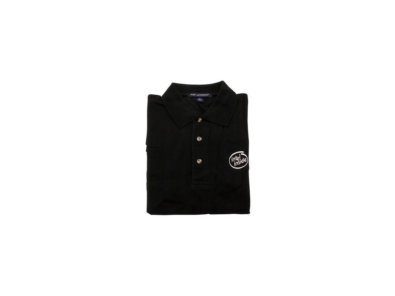 Intel Shirt: Black Polo--XL - Newegg.com