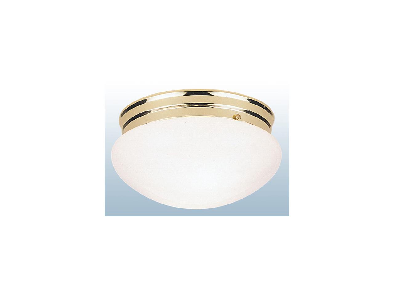 Westinghouse Polished Brass Two Light Flush Mount Dome Ceiling Fixture ...