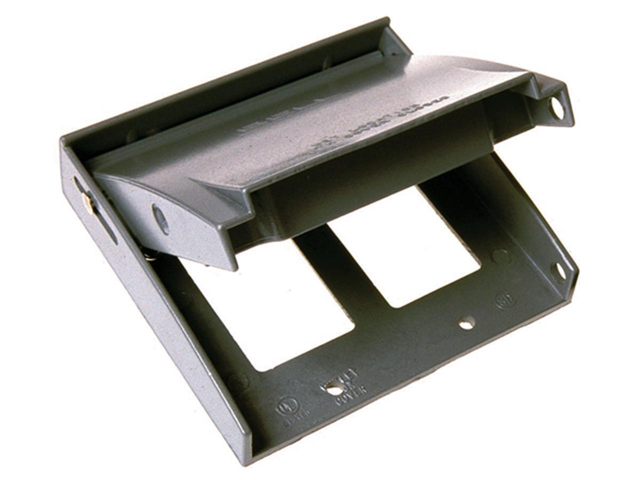 Bell Outdoor Gray Two Gang Weatherproof GFCI Box Cover - Newegg.com