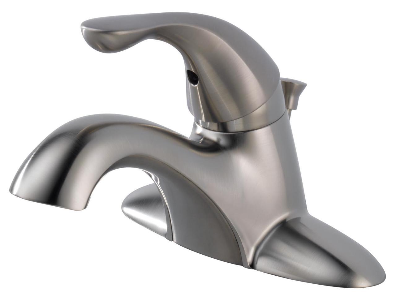 Delta 520-SS-DST Classic 4 in. Single-Handle Low Arc Bathroom Faucet in ...