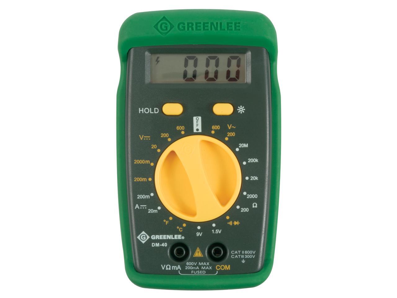 Greenlee Textron DM-40 600 Volt Digital Multimeter - Newegg.com