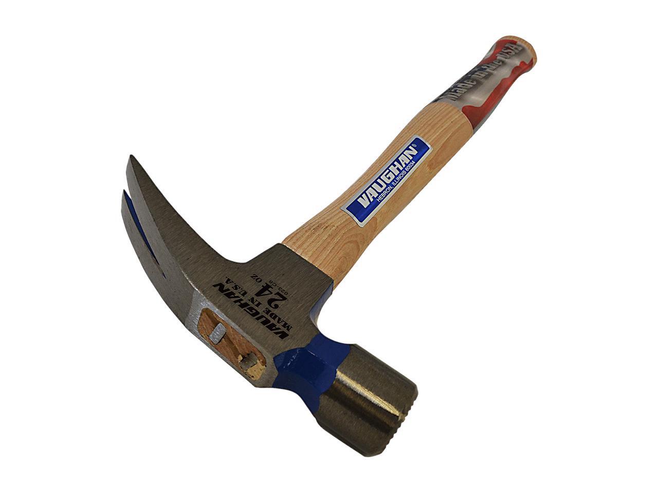 VAUGHAN & BUSHNELL MFG CO 24 Oz Milled Face Wood Handle Framing Hammer ...