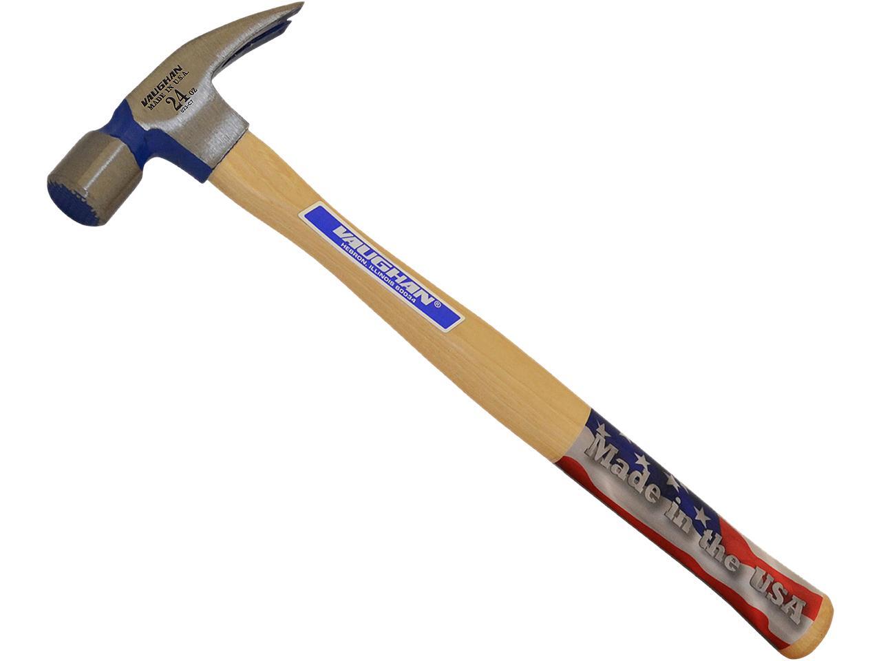 VAUGHAN & BUSHNELL MFG CO 24 Oz Milled Face Wood Handle Framing Hammer ...