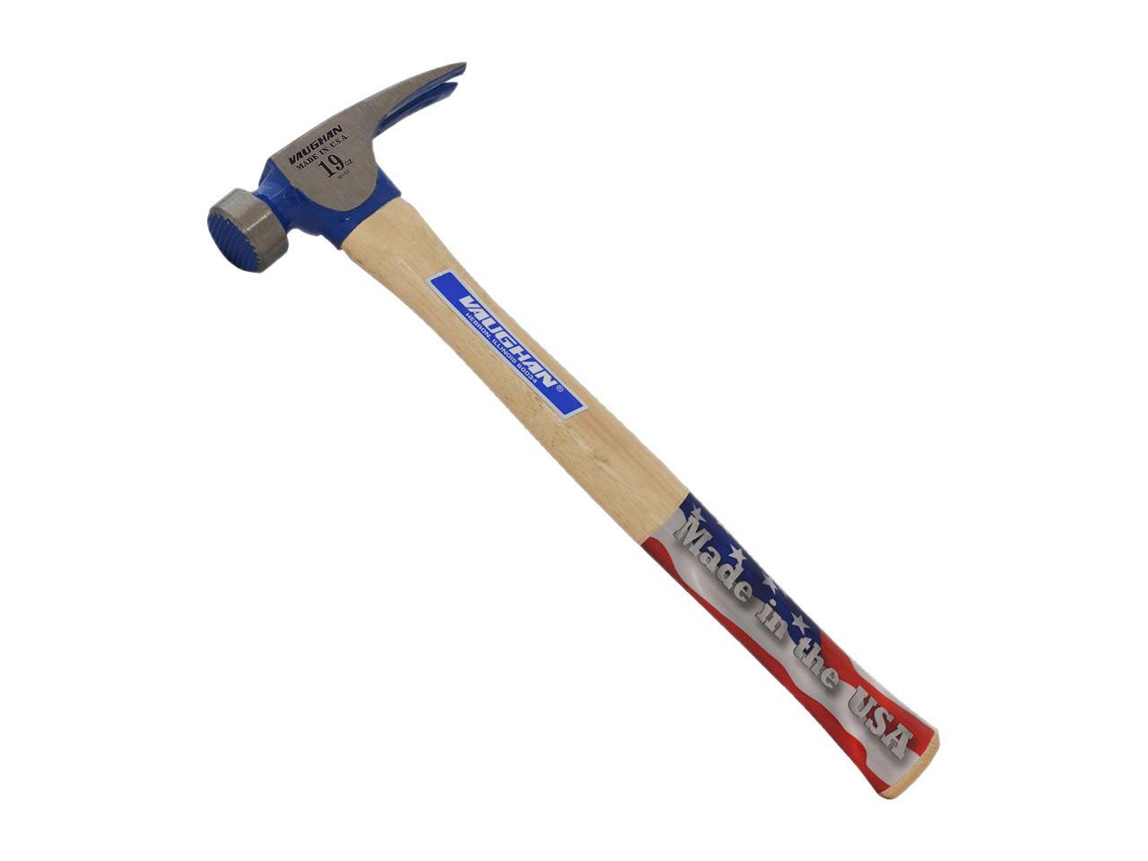 Vaughan CF2 19 Oz Milled Face Wood Handle California Framer Hammer ...
