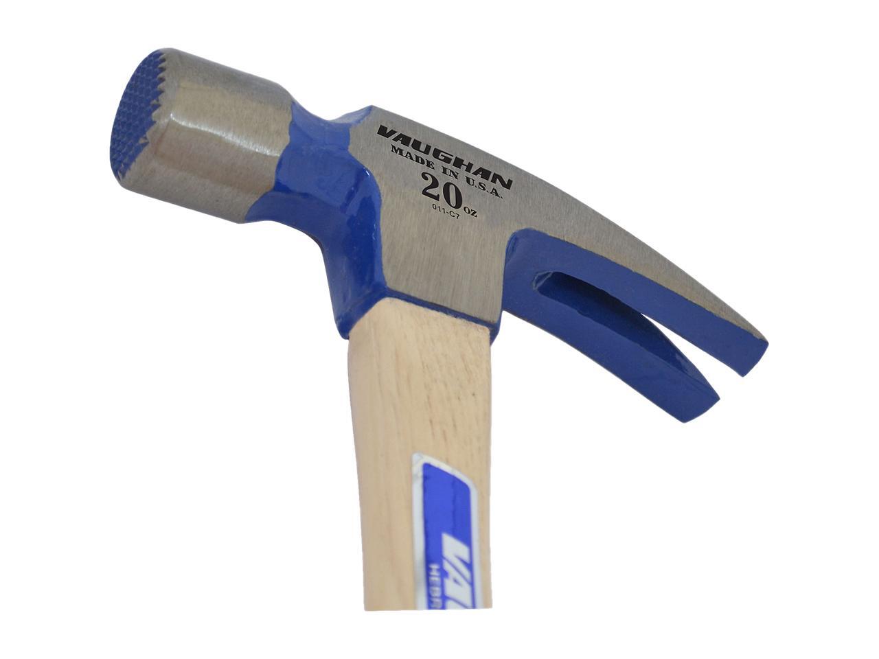 VAUGHAN & BUSHNELL MFG CO 20 Oz Milled Face Wood Handle Framing Hammer ...