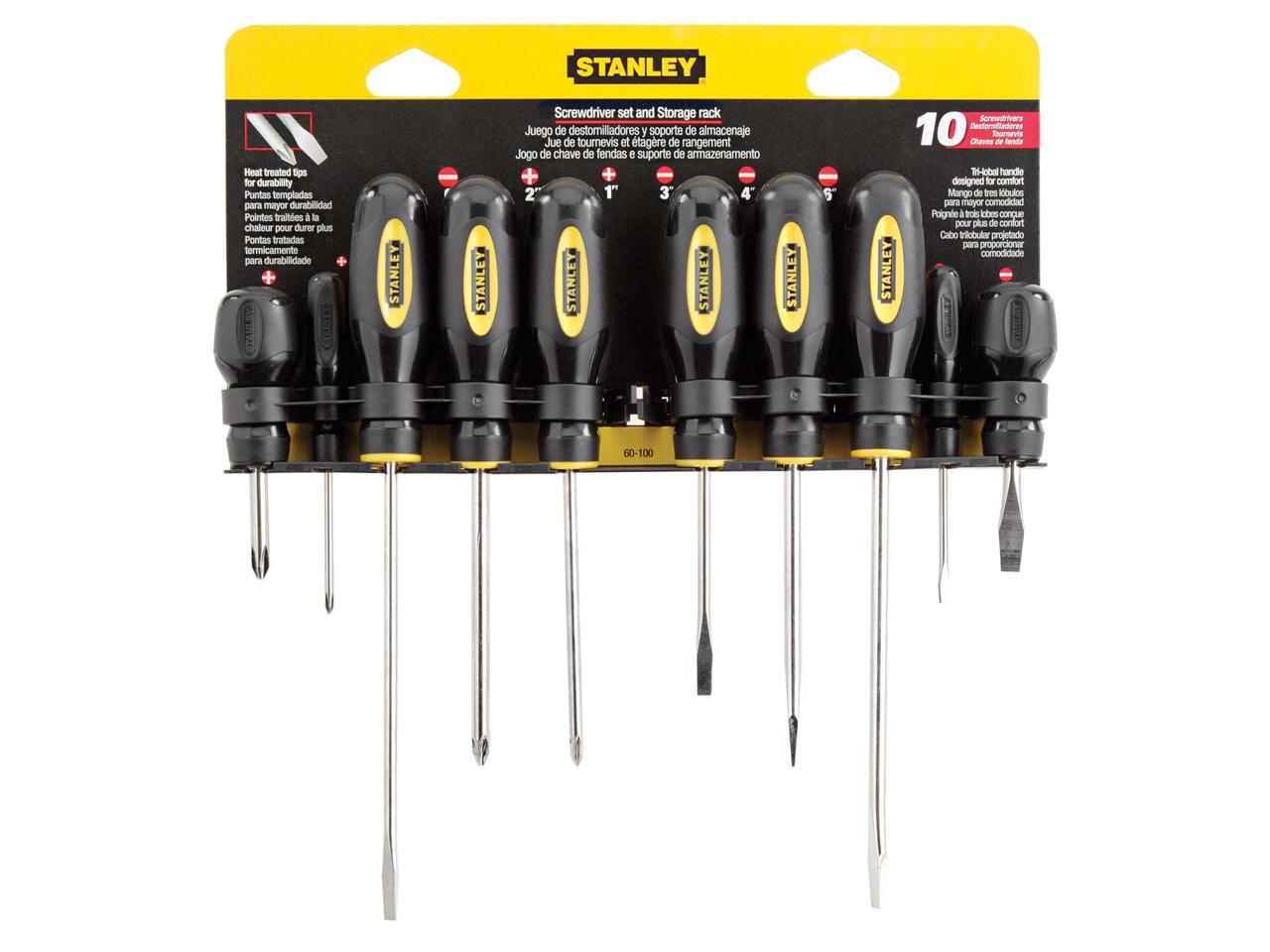 Stanley Hand Tools 60-100 10 Piece Slotted & Phillip Screwdriver Set ...