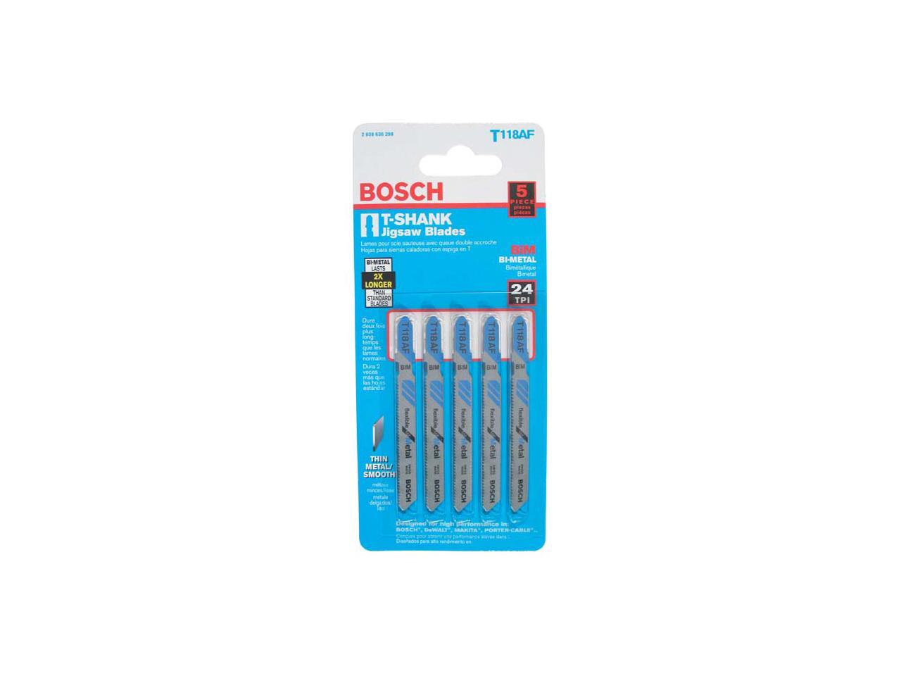 Bosch Power Tools T118AF T-Shank Bi-Metal Jig Saw 3-5/8" Blades ...