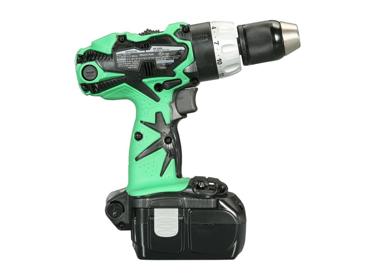 Hitachi KC18DDL 18V Lithium Ion Driver Drill & Impact Driver Combo Kit ...