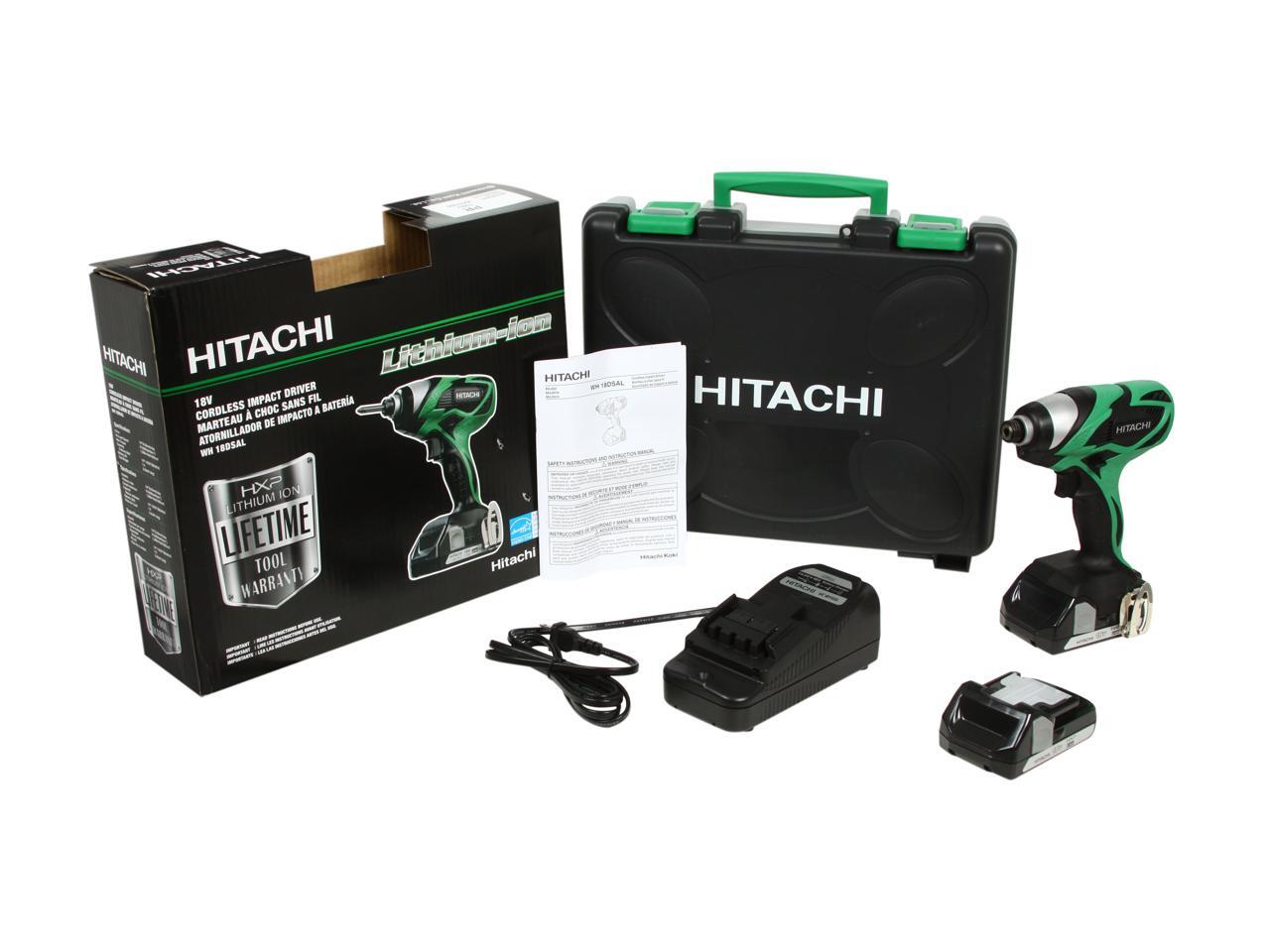 Hitachi WH18DSAL 18V 1.5Ah Lithium Ion Compact Pro Impact Driver ...