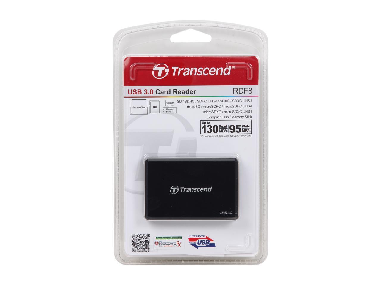 Transcend TS-RDF8K USB 3.0 Support SDHC/SDXC/UDMA6/UDMA7 CF and MSXC ...