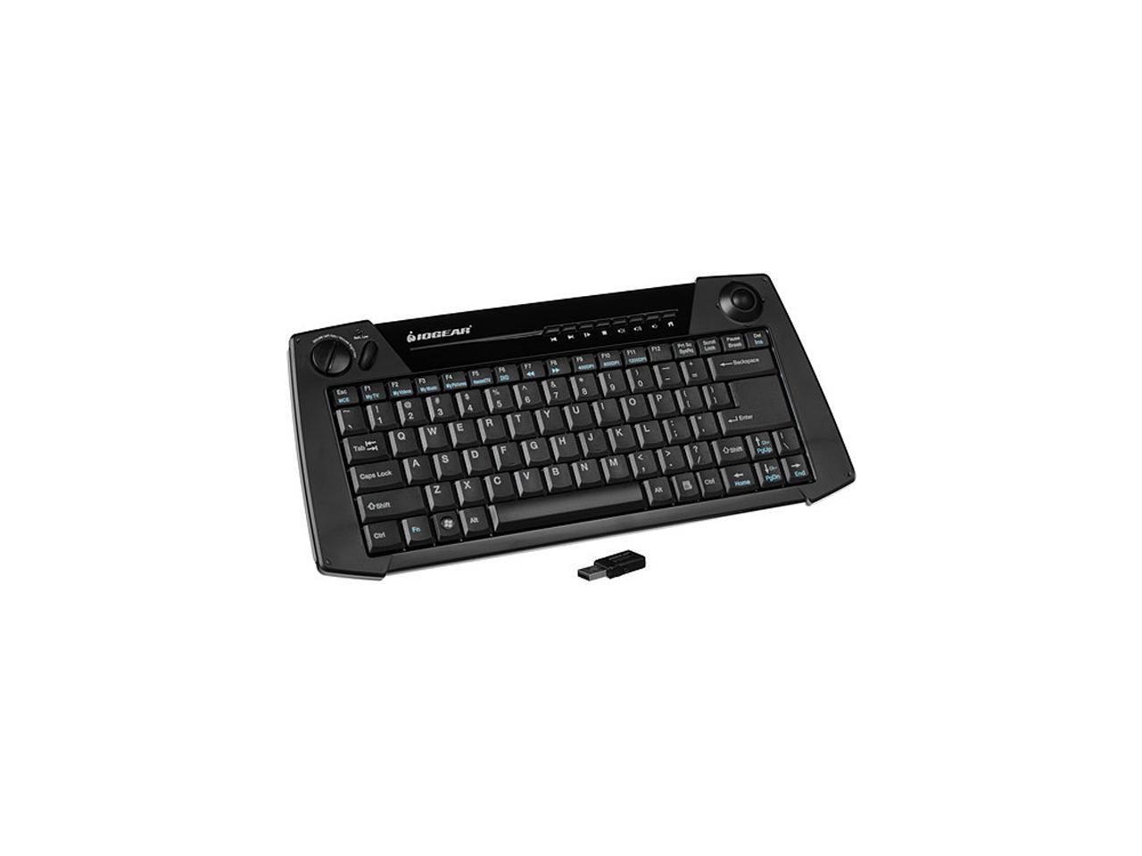 Iogear 2.4GHz Multimedia Keyboard with Laser Trackball and Scroll Wheel ...