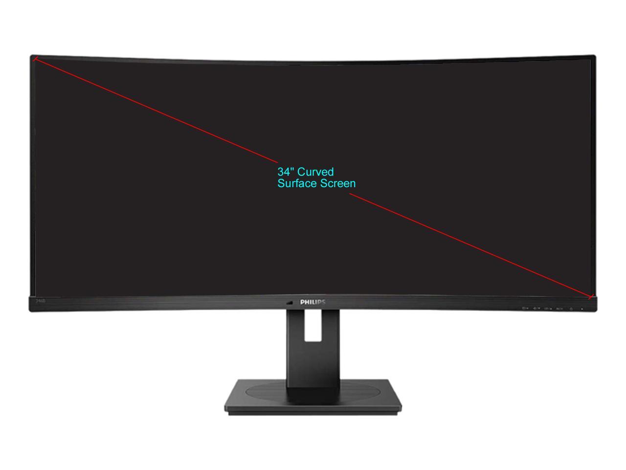 Philips 346B1C 34" QHD VA LCD Ultra Wide Curved Monitor - Newegg.com