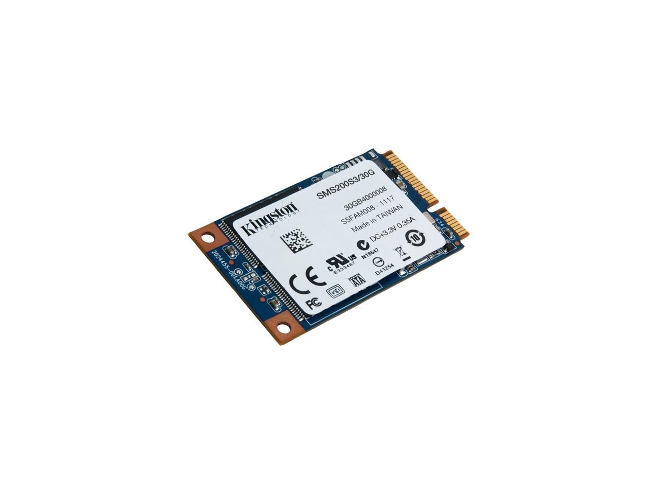 Kingston SSD Now mS200 mSATA 30GB SATA III Internal Solid State Drive ...