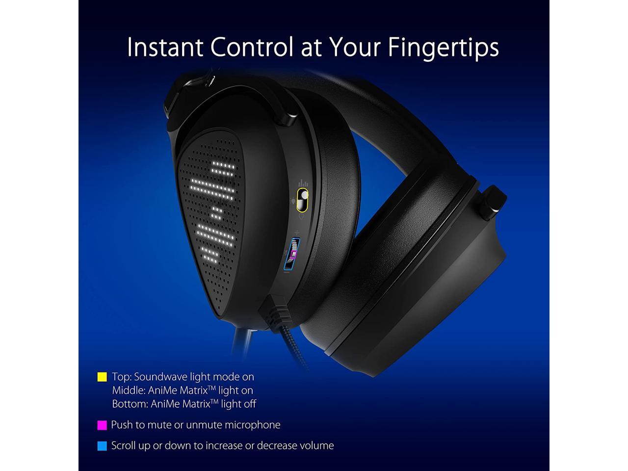 ASUS ROG Delta S Animate Gaming Headset with Customizable AniMe Matrix ...