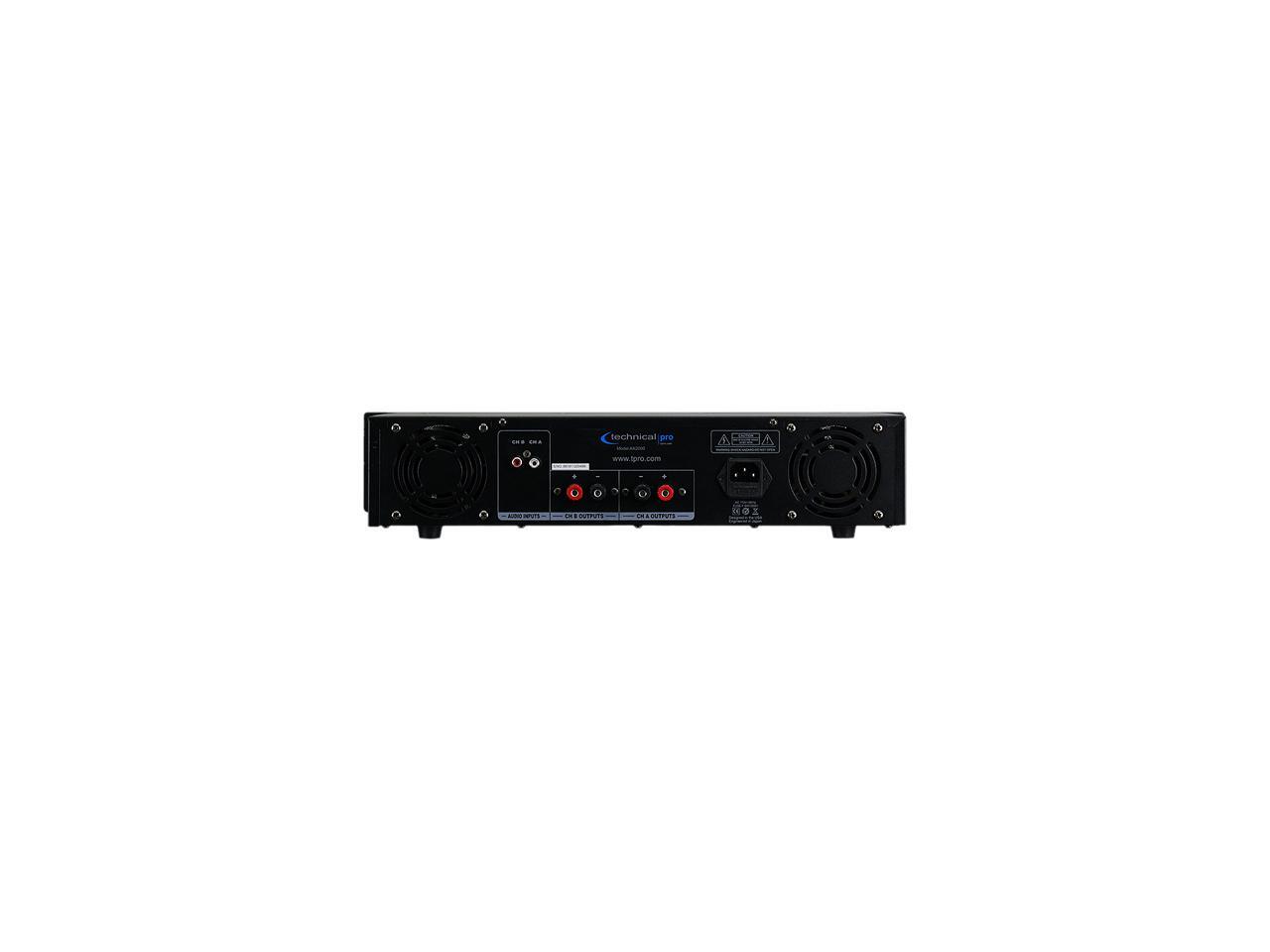 Technical Pro AX2000 2U Professional 2CH Power Amplifier - Black ...