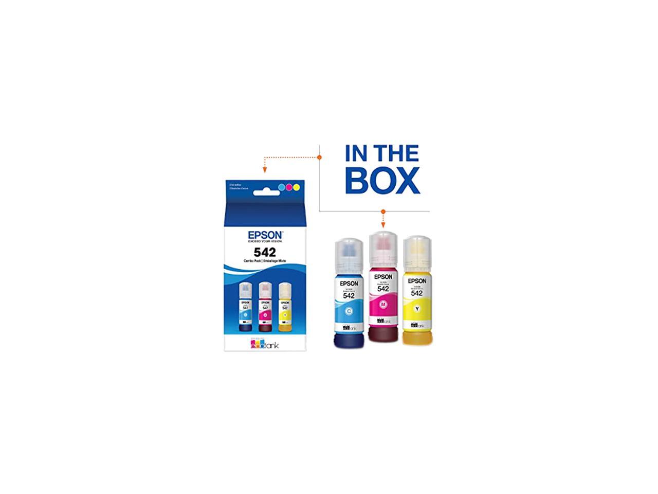 Epson T542520-S 542 Ink Refill Kit - Inkjet - Cyan, Magenta, Yellow - 3 ...