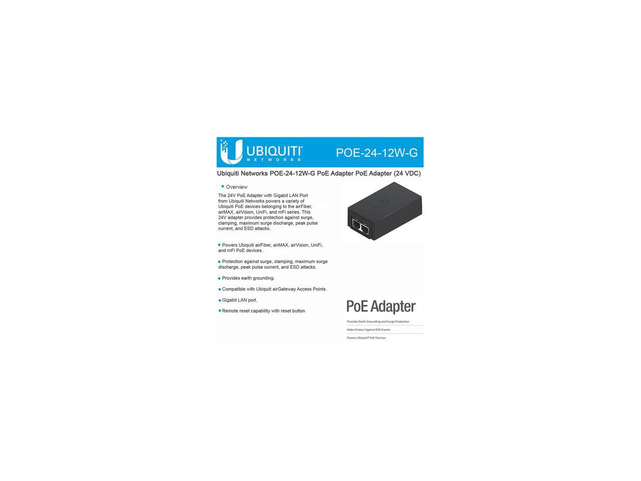 Ubiquiti Networks POE-24-12W-G-US PoE PoE Adapter - Newegg.com