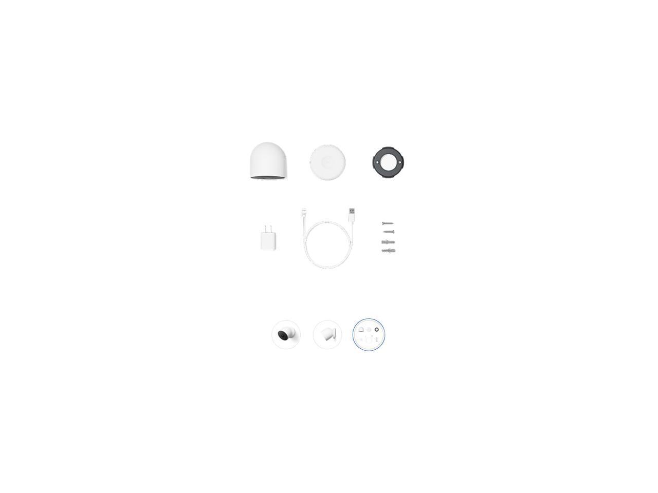 Google Nest GA01317-US Camera Battery Outdoor/Indoor 2-Way Talk IP54 ...