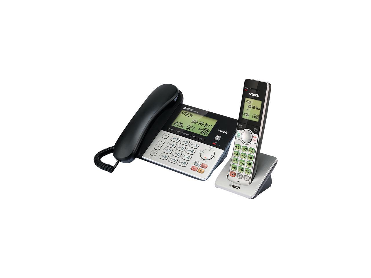 VTech CS6949 DECT 6.0 Expandable Corded/Cordless Answering System ...