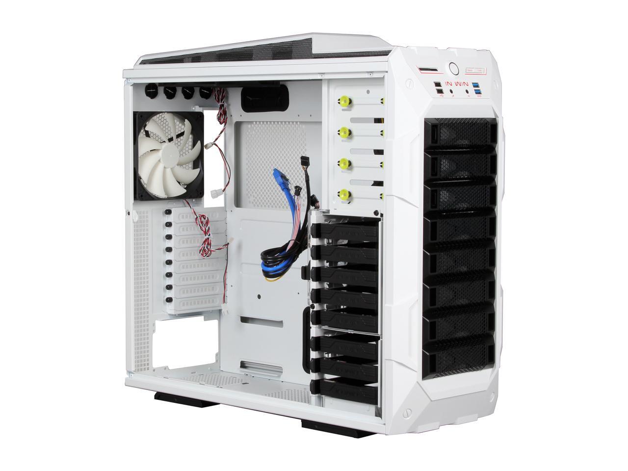 IN WIN GRone White 0.8mm SECC Steel ATX Full Tower Computer Case ...