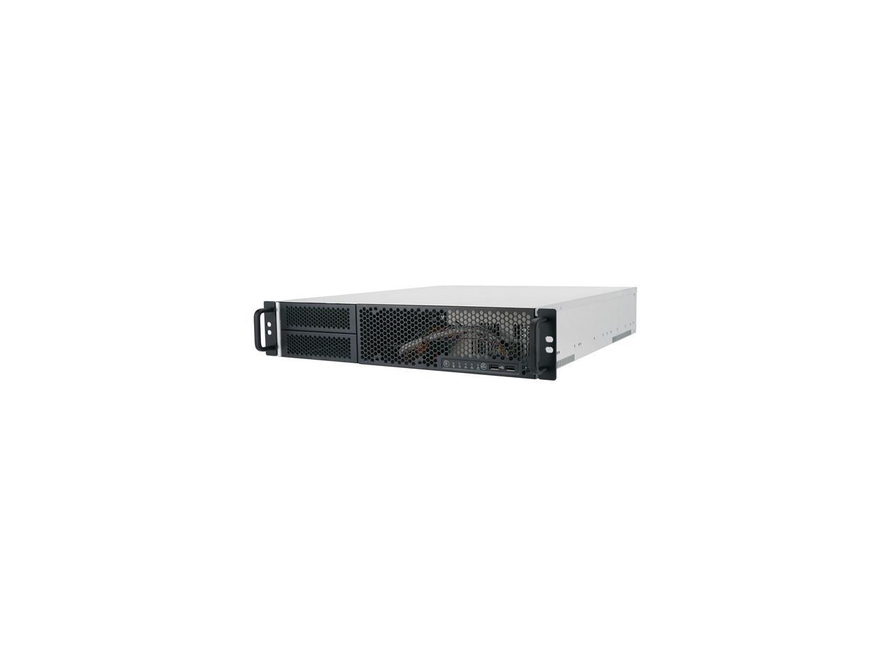 IN WIN IW-R200-02N Silver 2U Rackmount Open-Bay 2U Short Depth Server ...