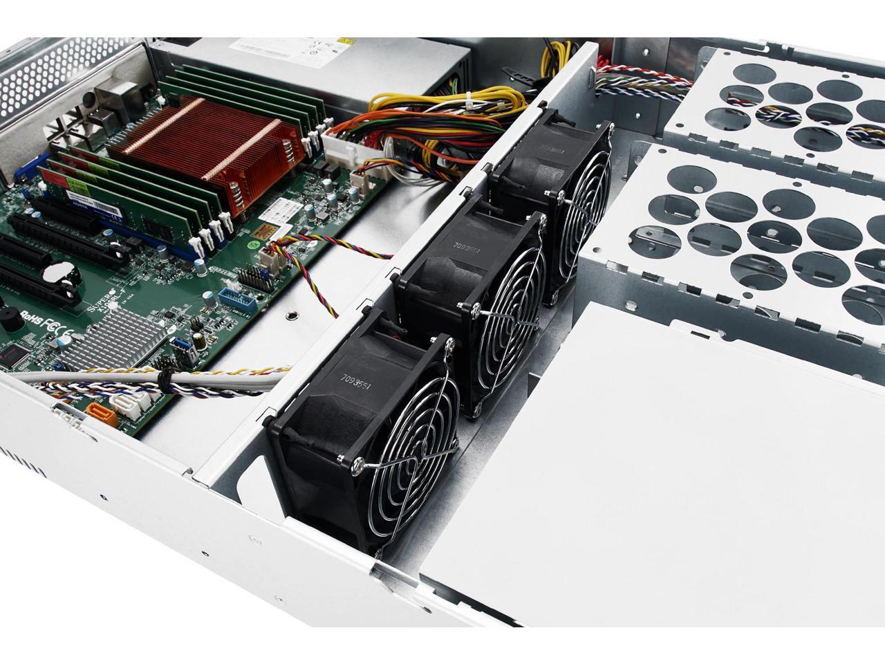 IN WIN Open Bay 2U Middle Depth Server Chasis - 500W 80+Gold Power ...