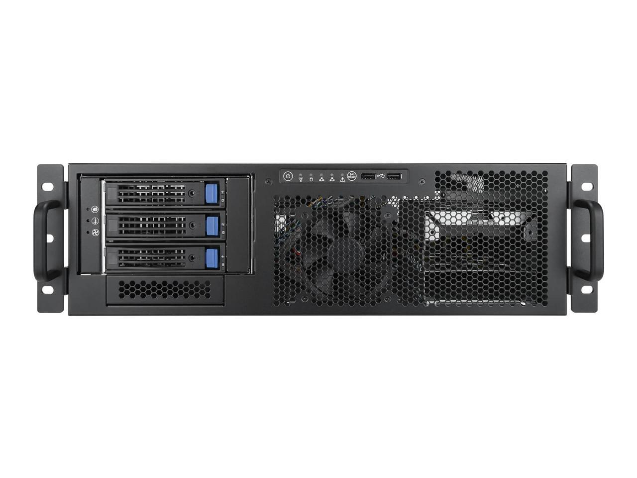 IN WIN Open Bay 3U Short Depth Server Chasis With 500W Power Supply ...