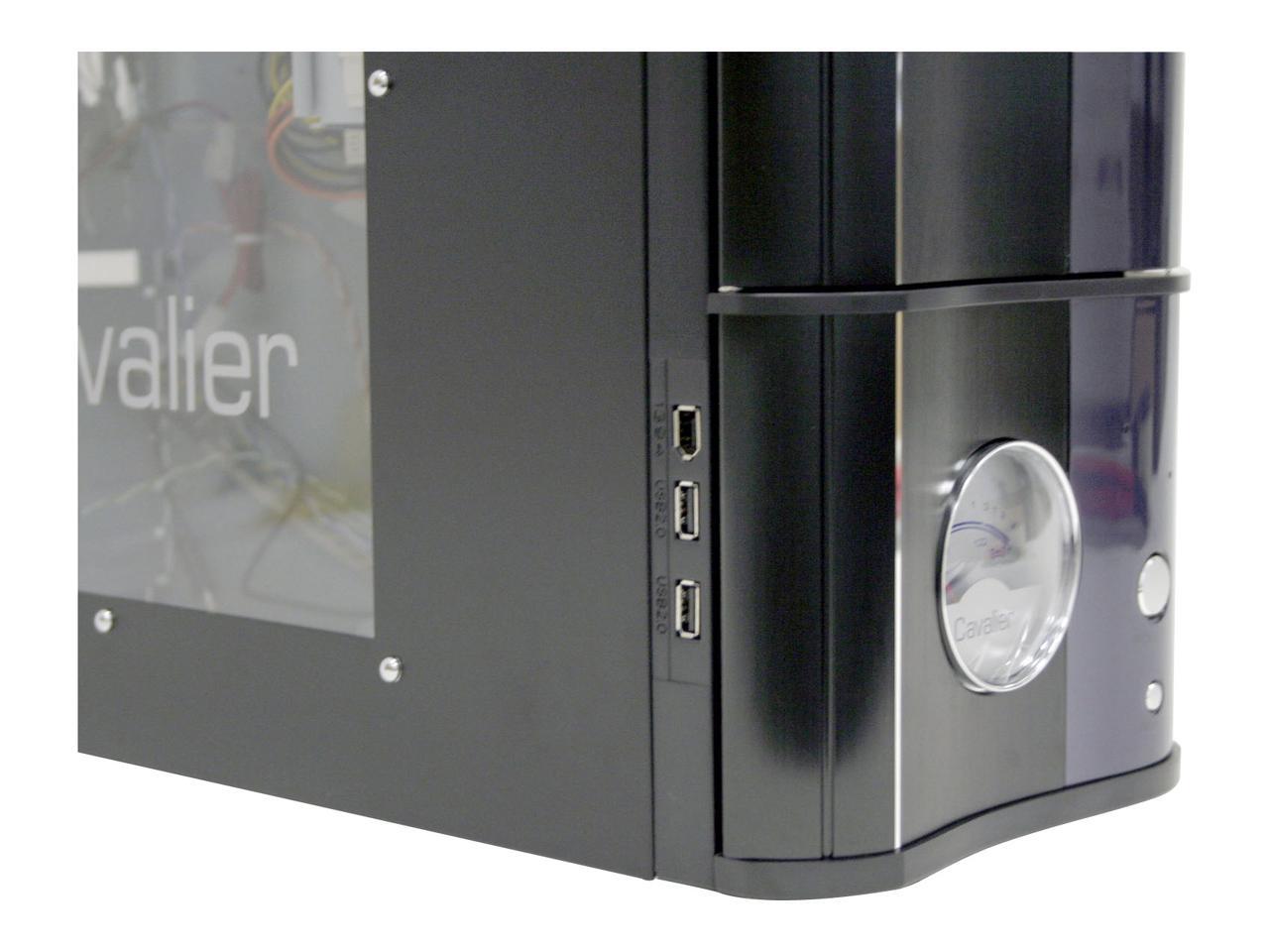 COOLER MASTER Cavalier 1 CAV-T01-WKA Black/Blue Aluminum Bezel, SECC ...