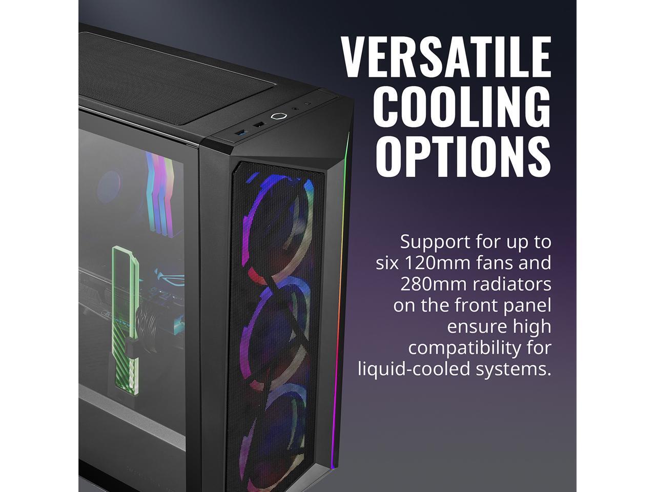 Cooler Master CMP 510 ATX Mid-Tower with Mesh Intakes, ARGB Edge Strip ...