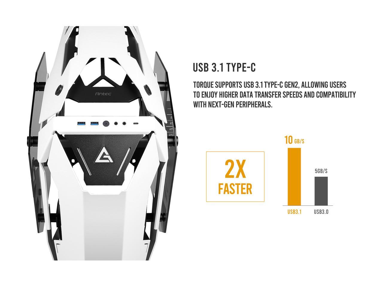 Antec TORQUE White / Black Aluminum ATX Mid Tower Computer Case/ Winner ...