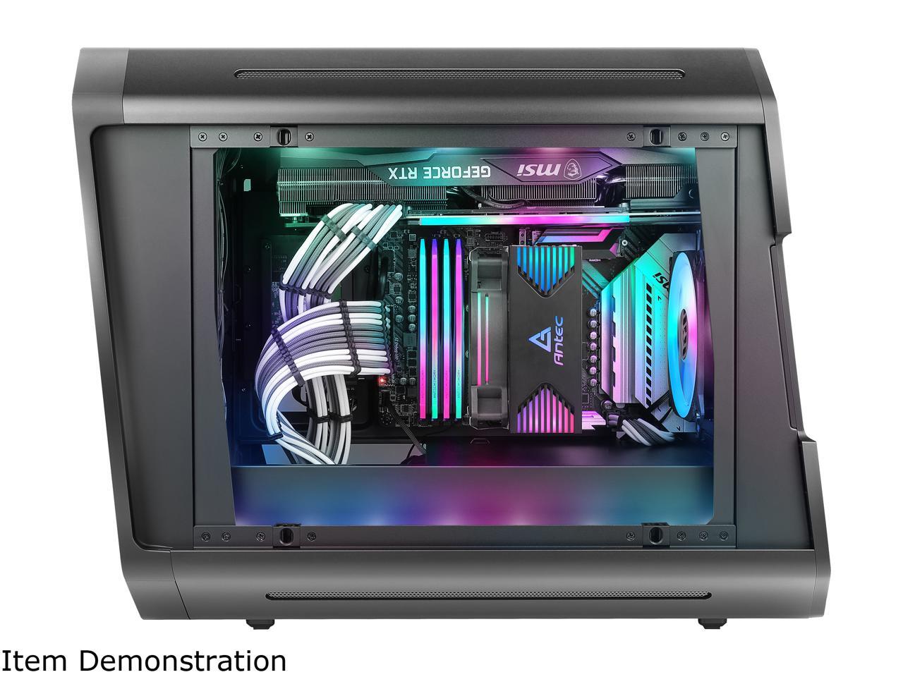 Antec Dark Cube, Dual Front Panels Included, Slide-Open Case Structure ...