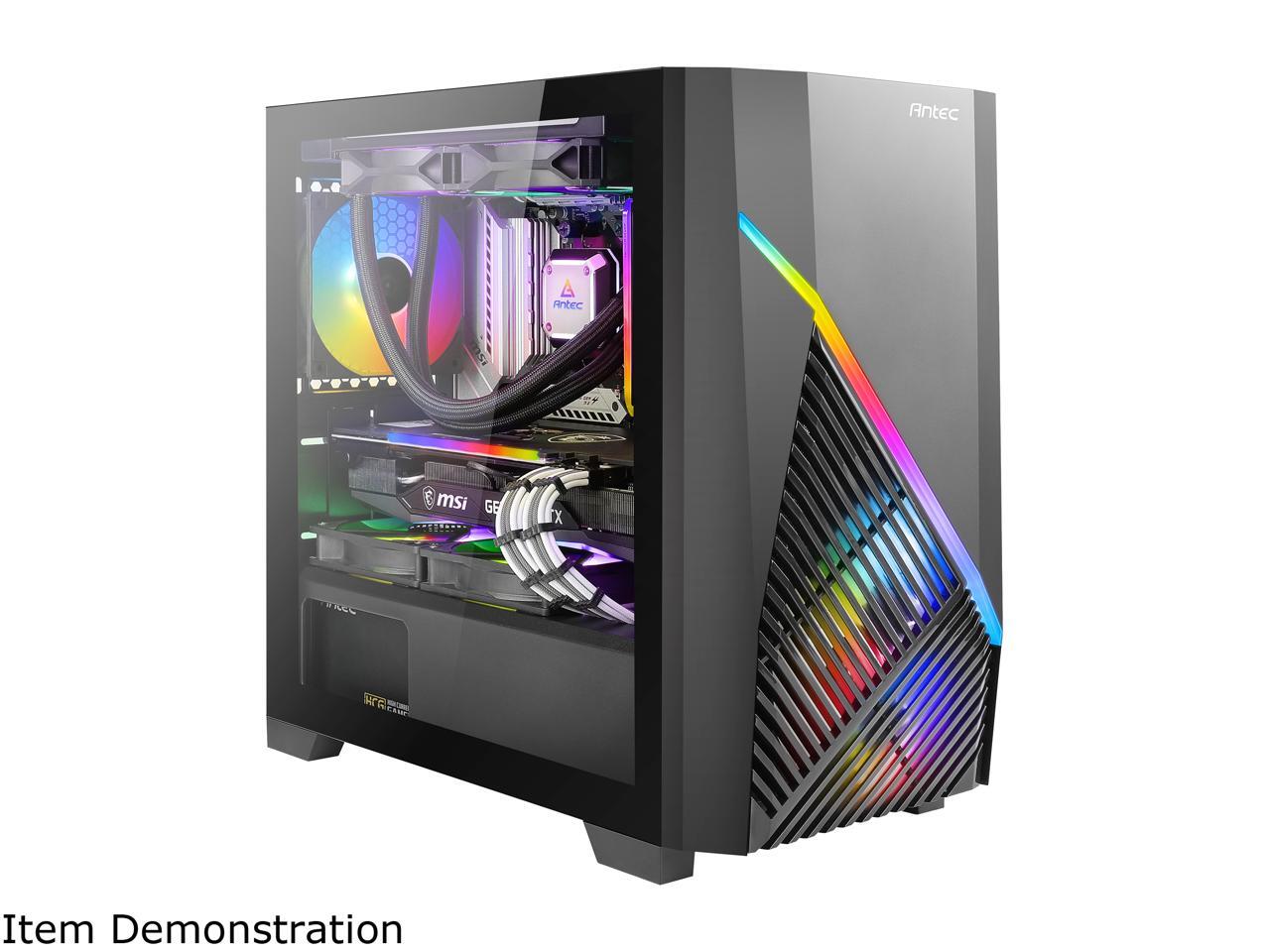 Antec Constellation Series Draco 10 Mini-Tower M-ATX Gaming Case, Full-Sized GPU Compatibility ...