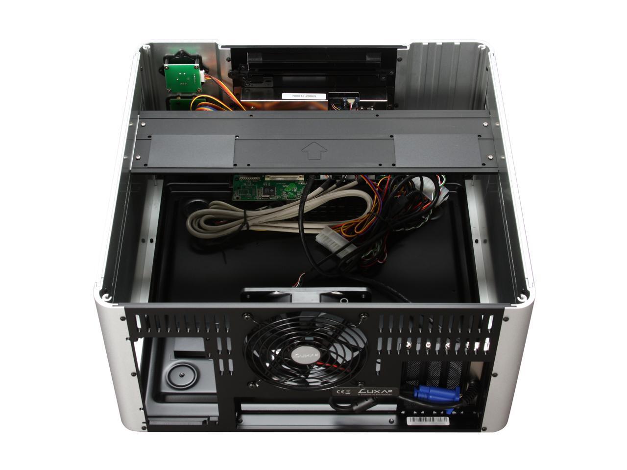 LUXA2 Black/Silver LM200 Touch Micro ATX Media Center / HTPC Case ...