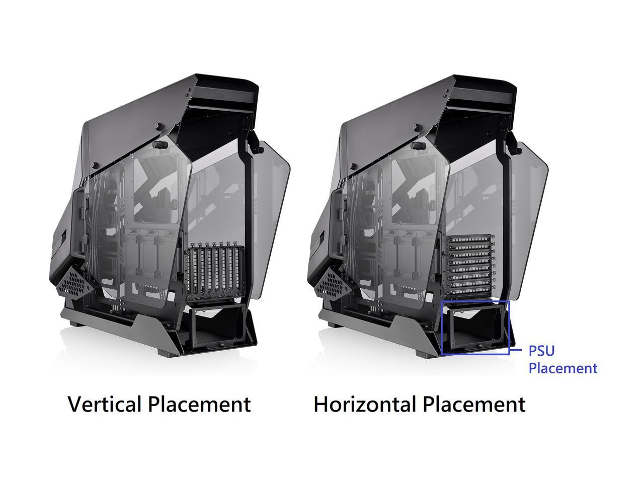 Thermaltake AH T600 Helicopter Styled Open Frame Tempered Glass Swing ...