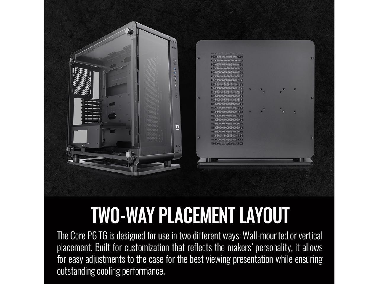 Thermaltake Core P6 TG Dual-Form Transformable/2-Way Layout ATX Mid ...